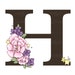 Letter H, Floral Alphabet Clipart, Letters Clipart, Flowers Clipart ...