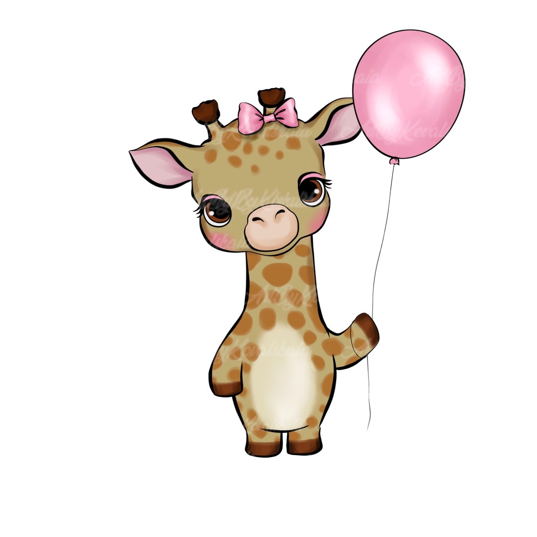 Giraffe Clipart, Giraffe PNG, Baby Shower Clipart, Digital Download - Etsy