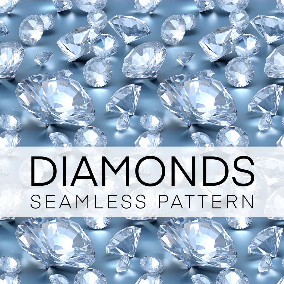 Diamonds Seamless Pattern, Digital Paper, Diamond Digital Pattern ...
