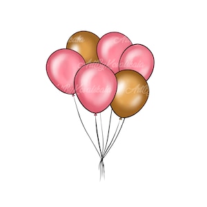 Balloons PNG, Birthday Balloons PNG, Digital Download - Etsy