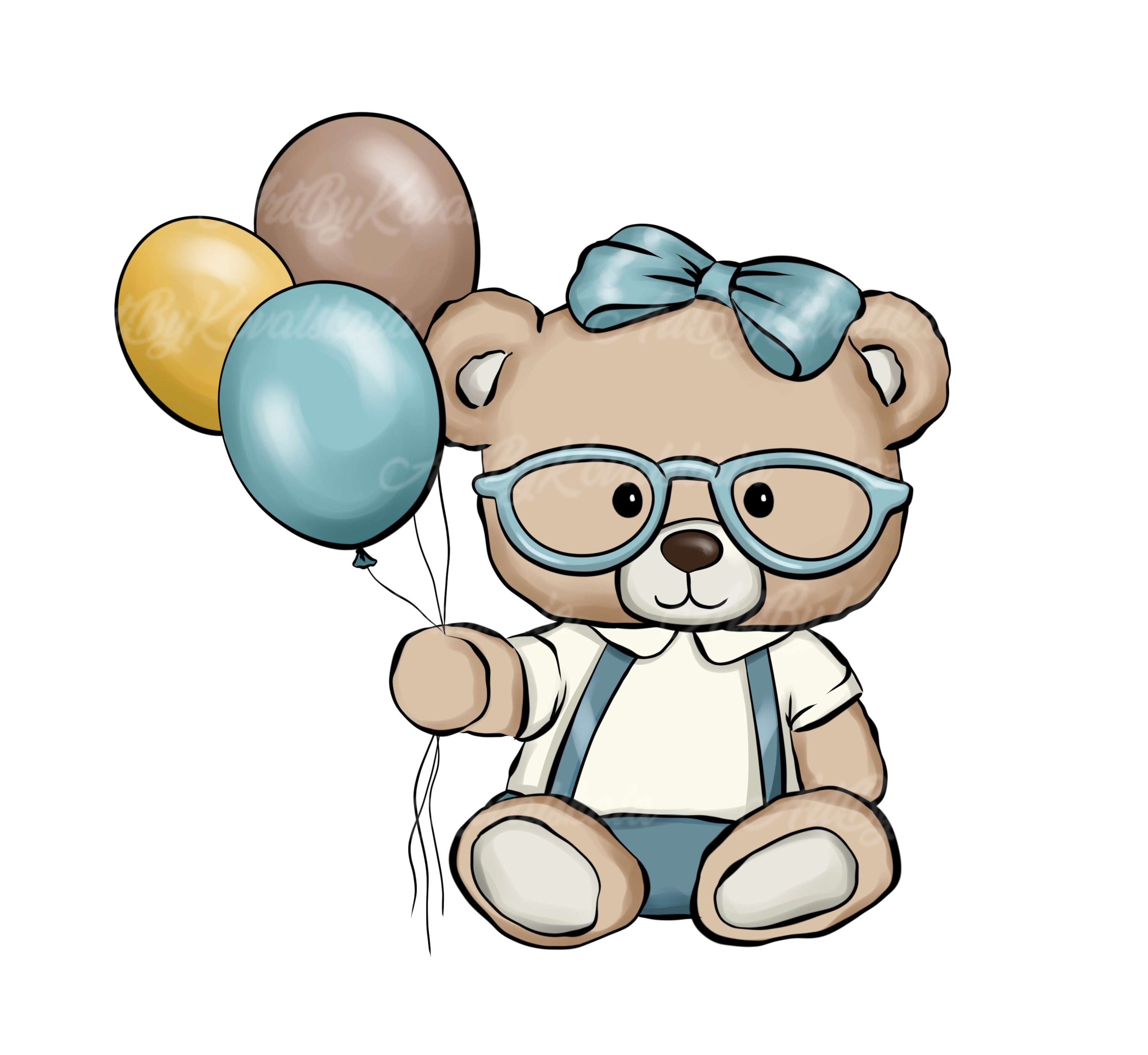 Teddy Bear Clipart Cute Bear PNG Baby Shower Girl Globos - Etsy México