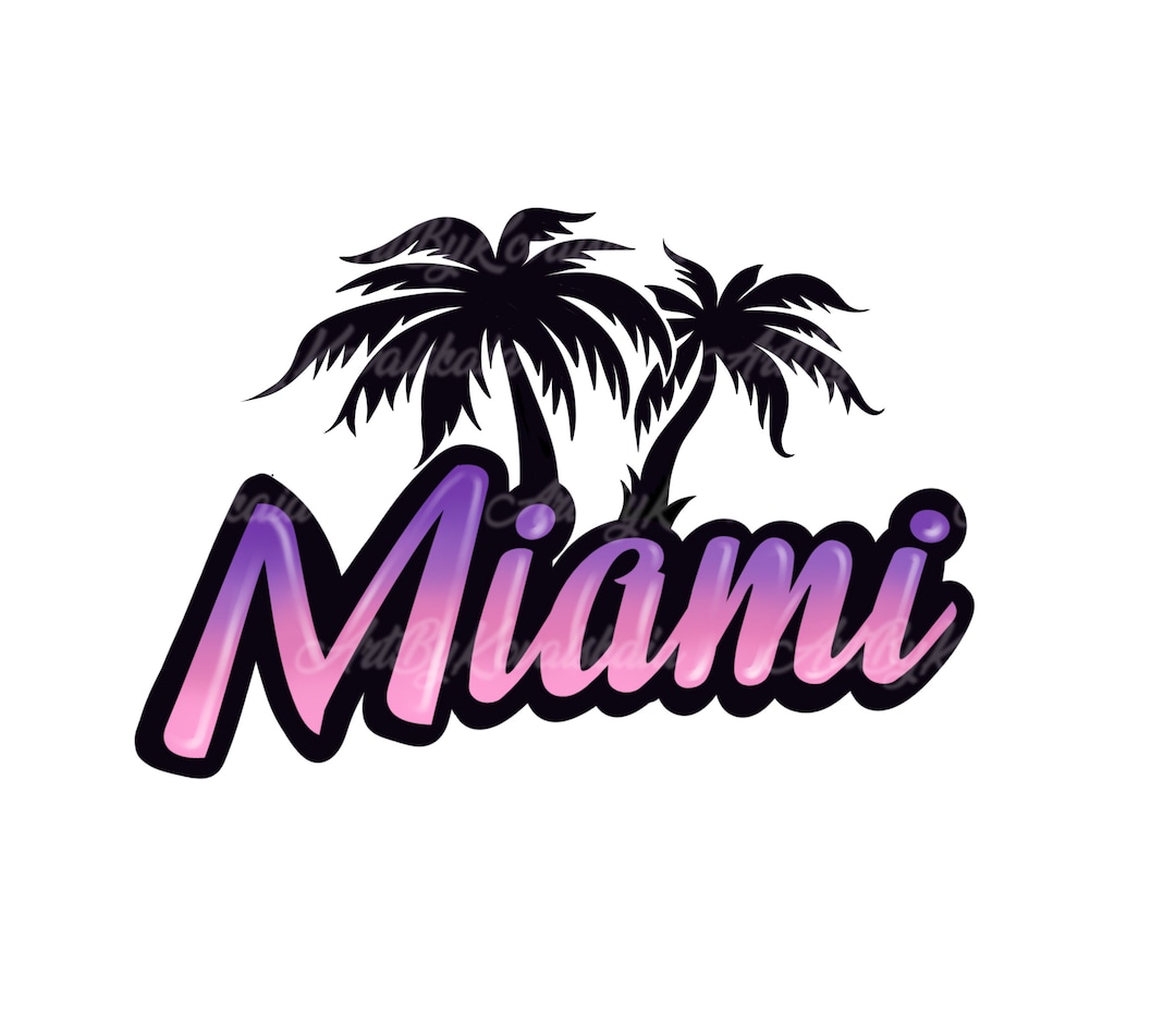 Miami PNG, Miami Clipart, Sunset, Palm Trees, Digital Download - Etsy