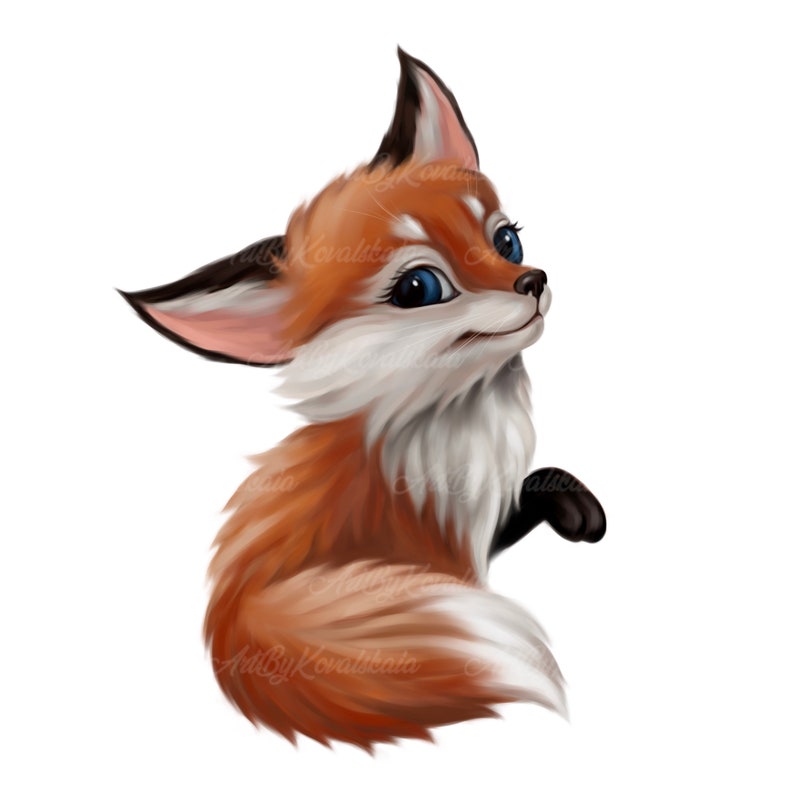 Fox PNG Fox Clipart Cute Fox Digital Download - Etsy