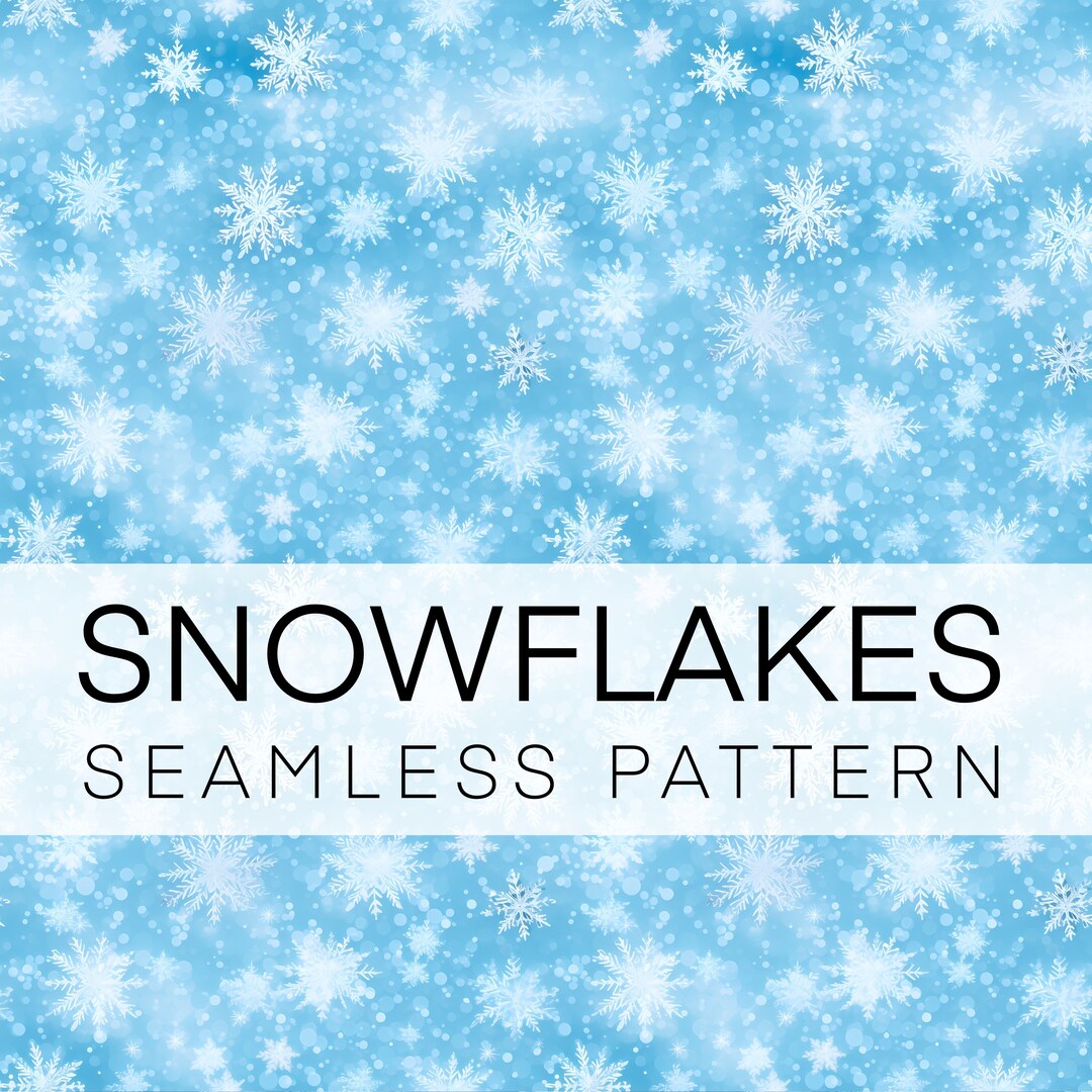 Snowflakes Seamless Pattern: Christmas Digital Paper (digital Download ...