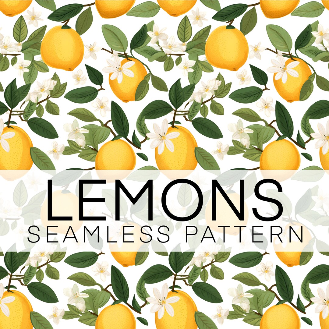 Seamless Pattern Lemons, Lemon Digital Paper, DIGITAL DOWNLOAD - Etsy