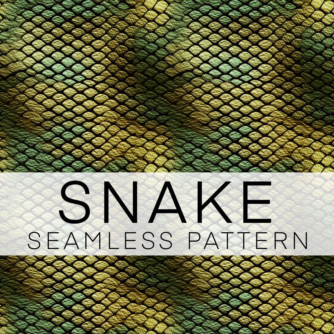 Snake Seamless Pattern: Reptile Skin Digital Paper (digital Download ...