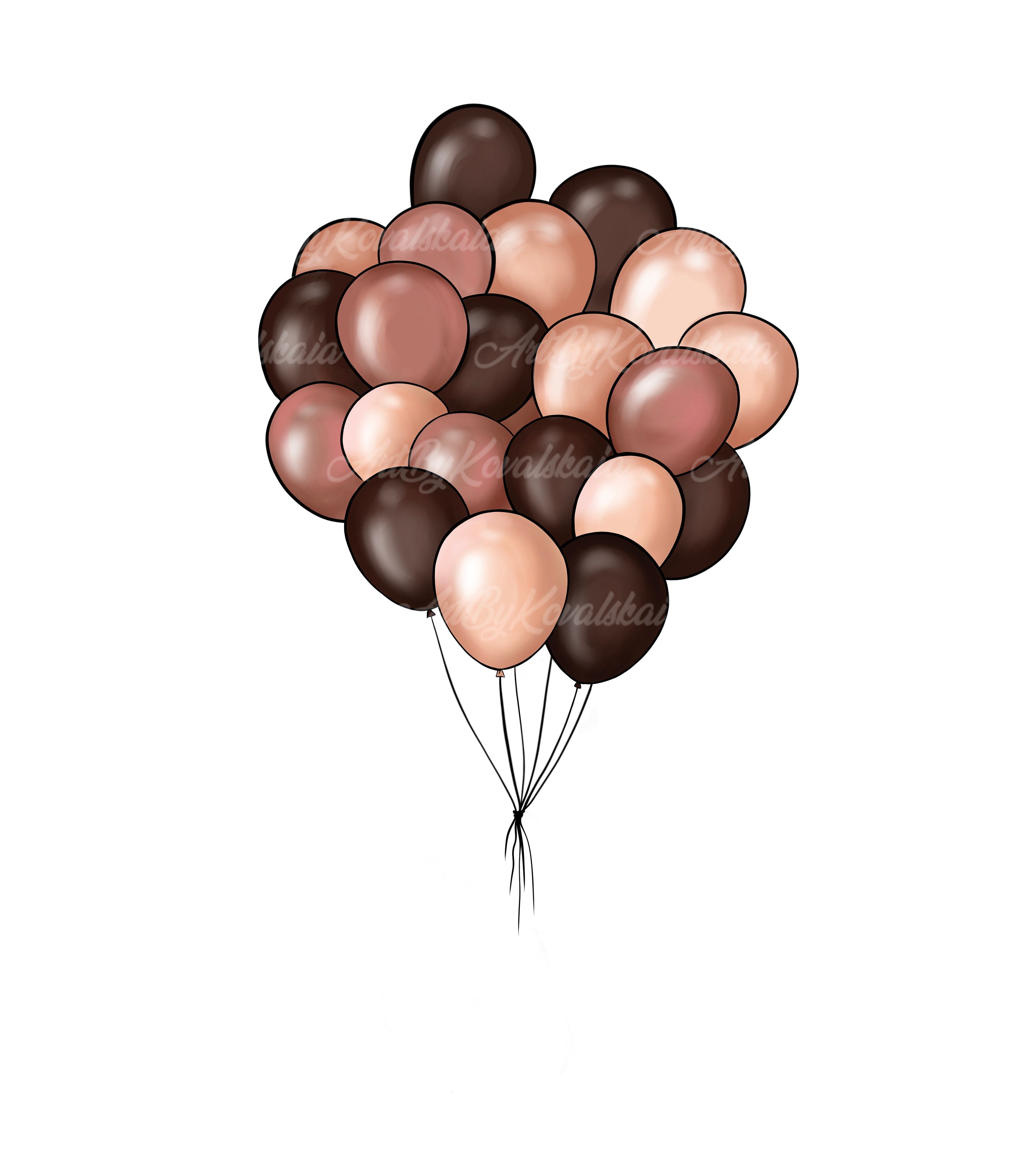 Globos PNG Globos de cumpleaños PNG Descarga digital - Etsy México