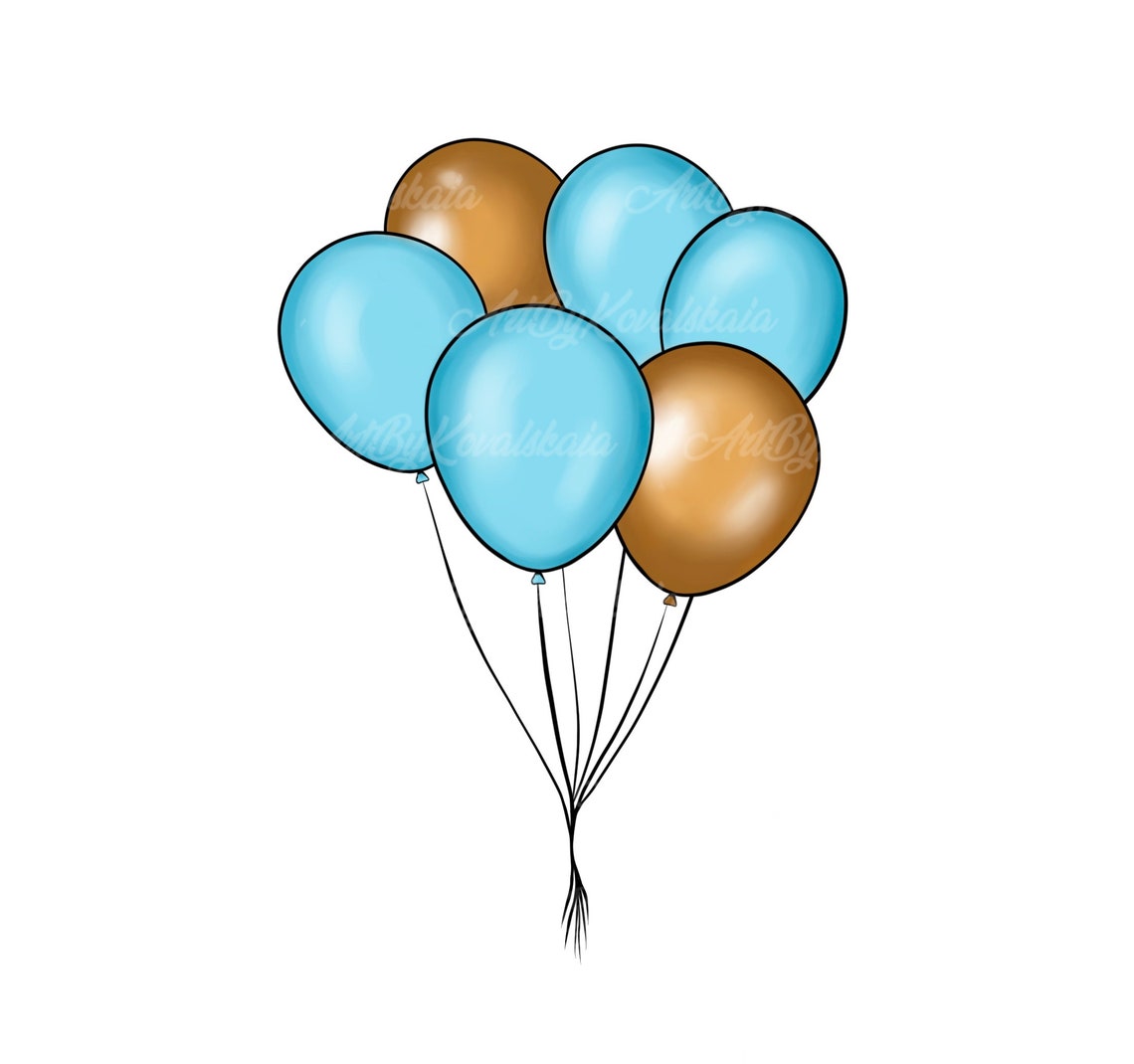 Balloons Clipart PNG Balloons Baby Shower Digital Download - Etsy