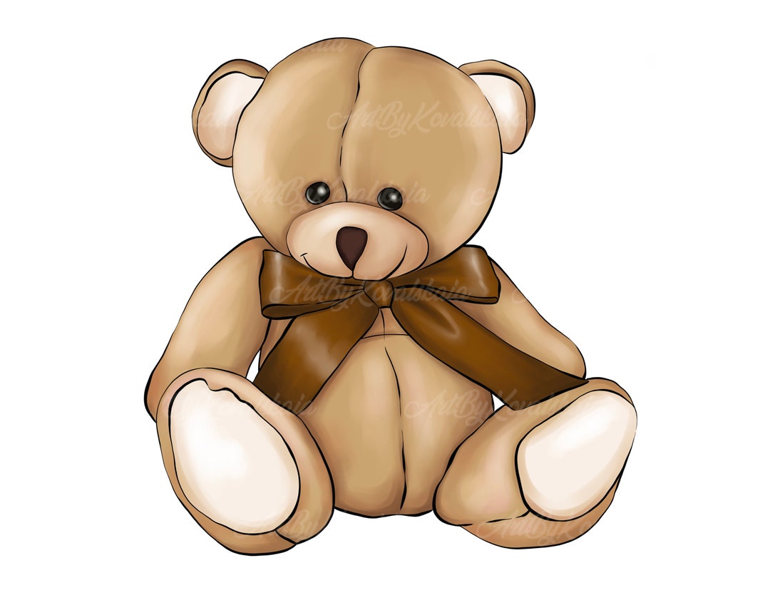 Teddy Bear Clipart, Bear PNG, Baby Bear, PNG, Baby Shower, Digital ...