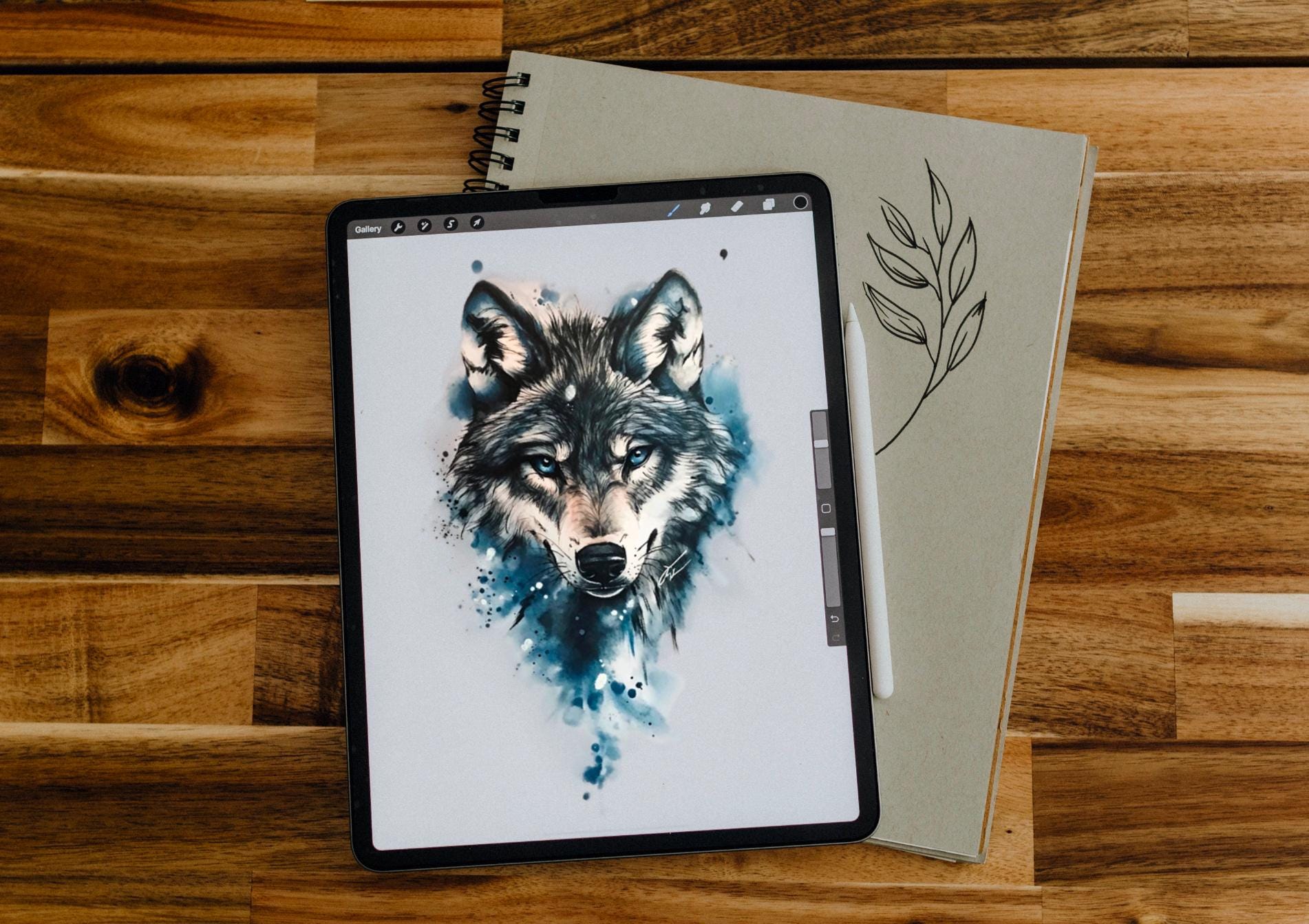 Watercolor Wolf PNG: Tattoo Design (digital Download) - Etsy