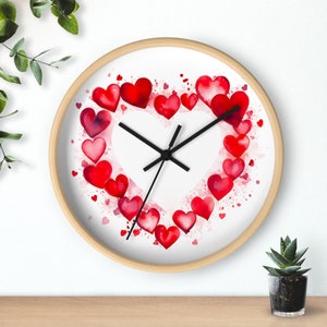 Watercolor Red Hearts Frame PNG, Valentines Day Clip Art, DIGITAL ...