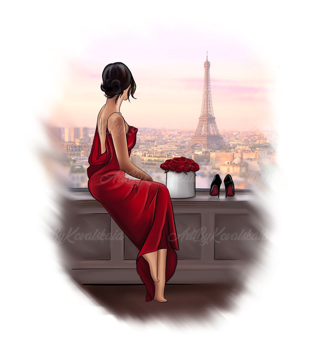 Lady in Paris, Girl PNG, Fashion Illustration, PNG, Fashion Girl ...
