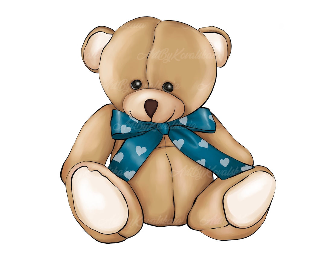 Teddy Bear Clipart, Fluffy Bear PNG, Baby Bear, PNG, Baby Shower ...