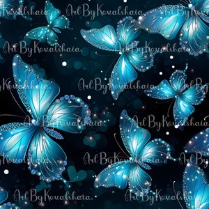Seamless Pattern, Butterflies Digital Paper, Butterfly Wrap, Instant ...