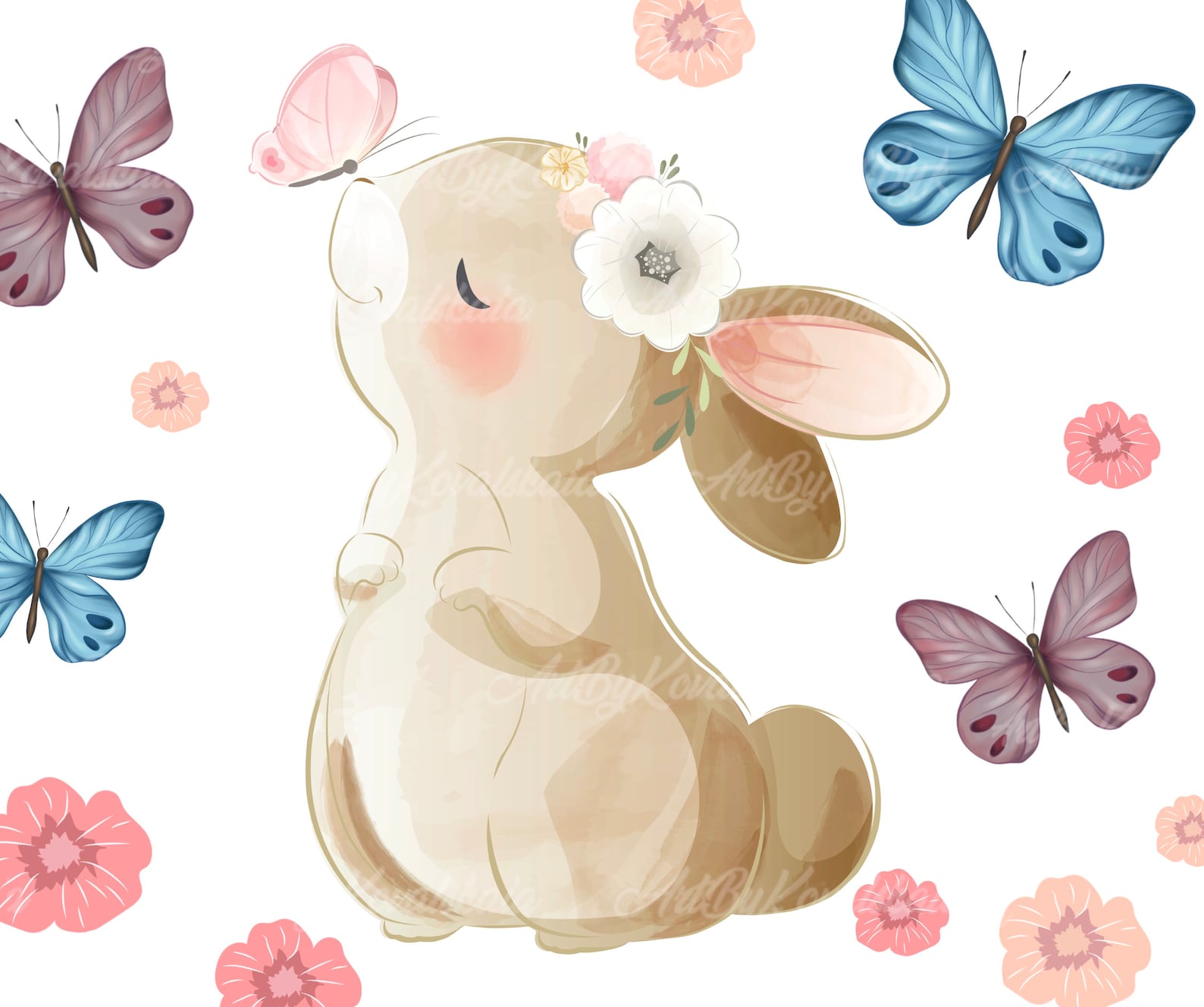 Bunny Clipart Cute Bunny Clipart PNG Rabbits Digital - Etsy UK