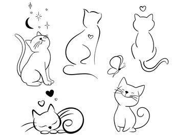 Cat Scratch Temporary Tattoo Sticker set of 2 - Etsy
