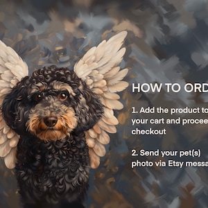 Custom Pet Portrait With Angel Wings: Memorial Gift (digital Download ...