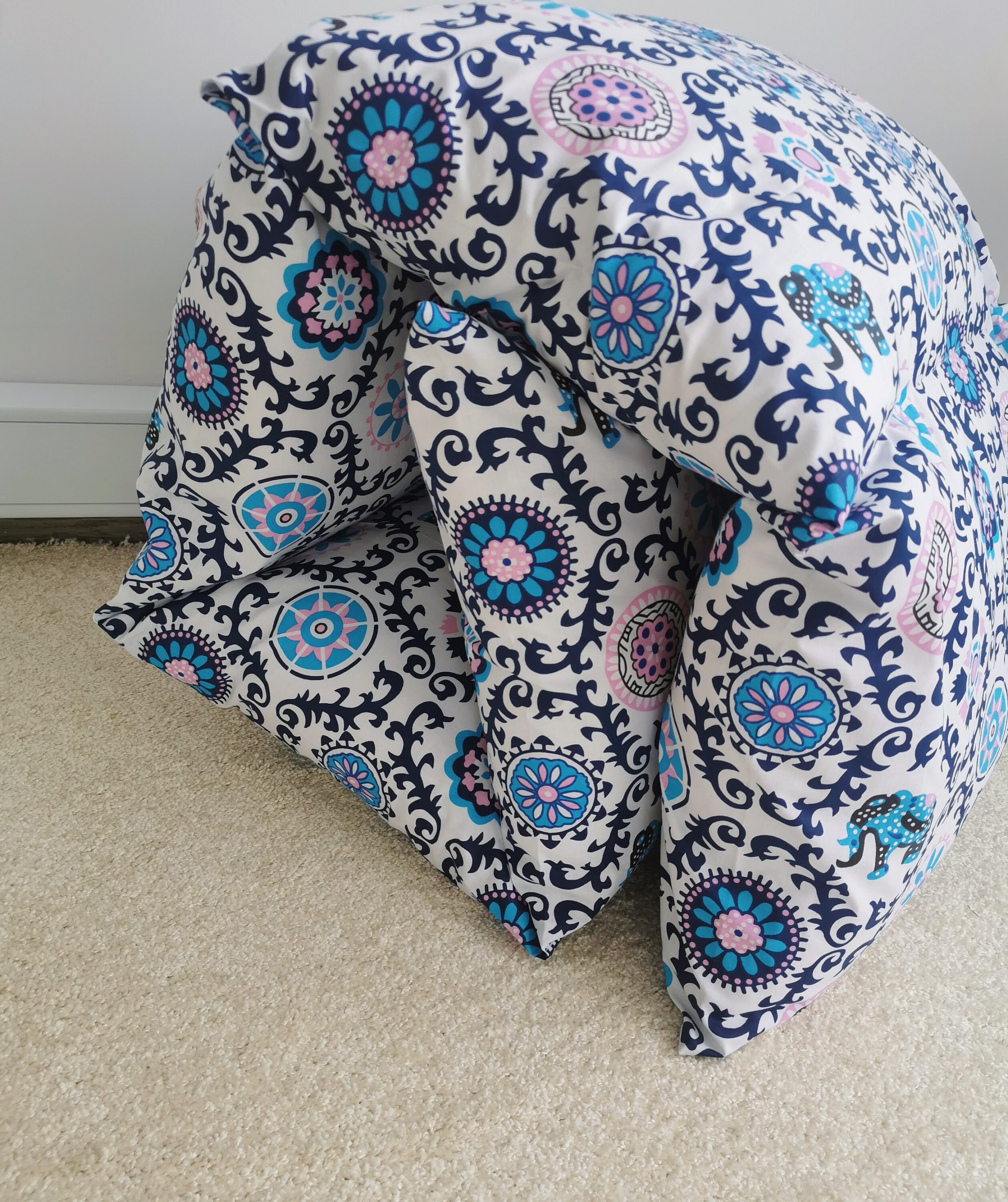 Kids Cotton Floor Lounger – Fun Play Mat & Pillow Bed for Sleepovers - Etsy