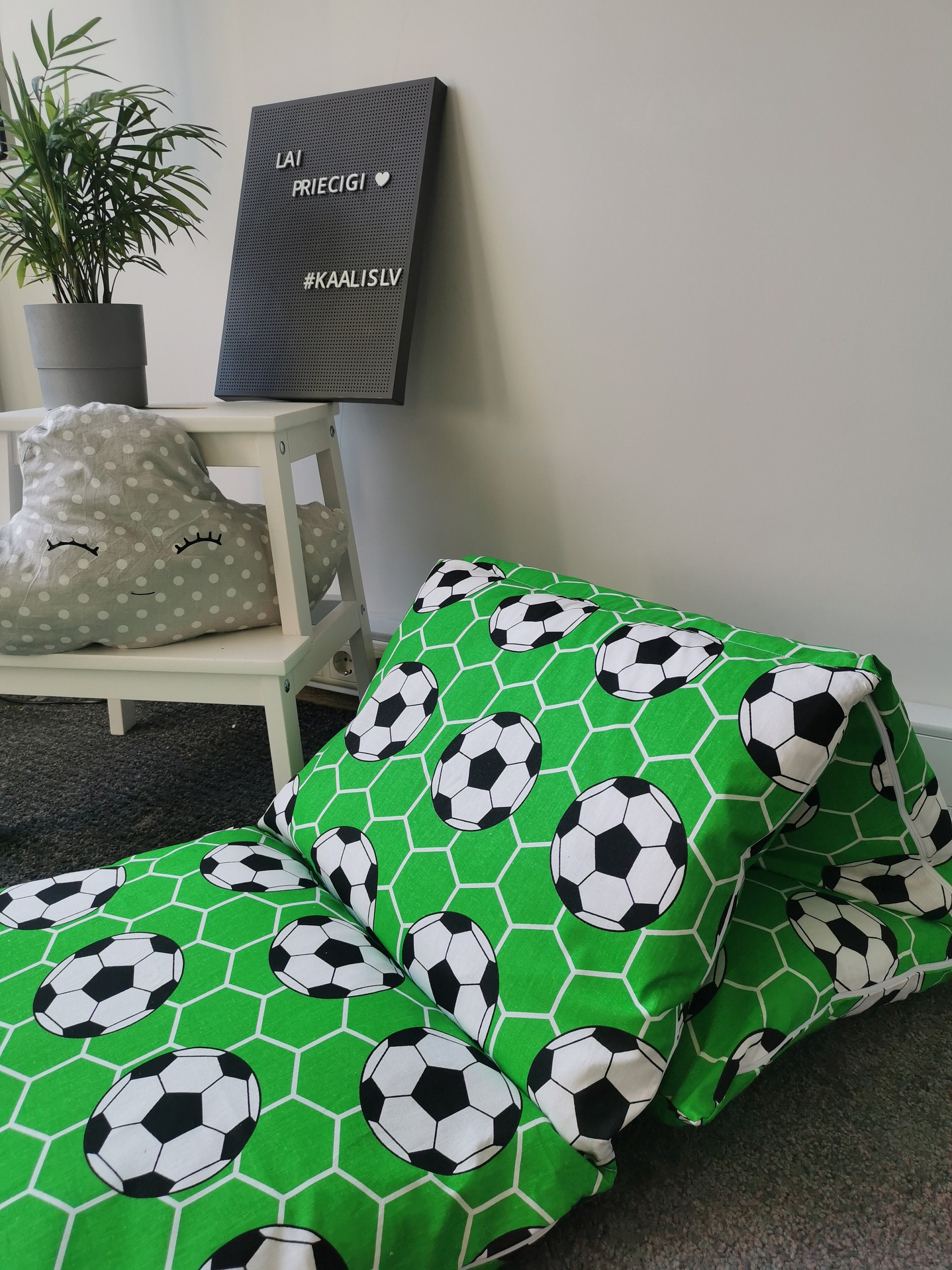 Football Pillow Bed Boys Room Tent Sleepover Camping Set | Etsy