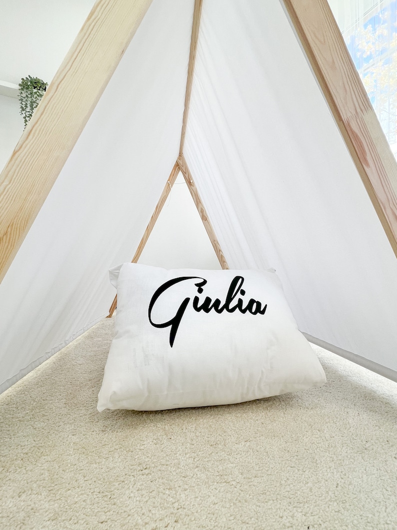 Slumber Party Tent, Teepee Tent for Kid, Sleepover, Wooden Teepee Den ...