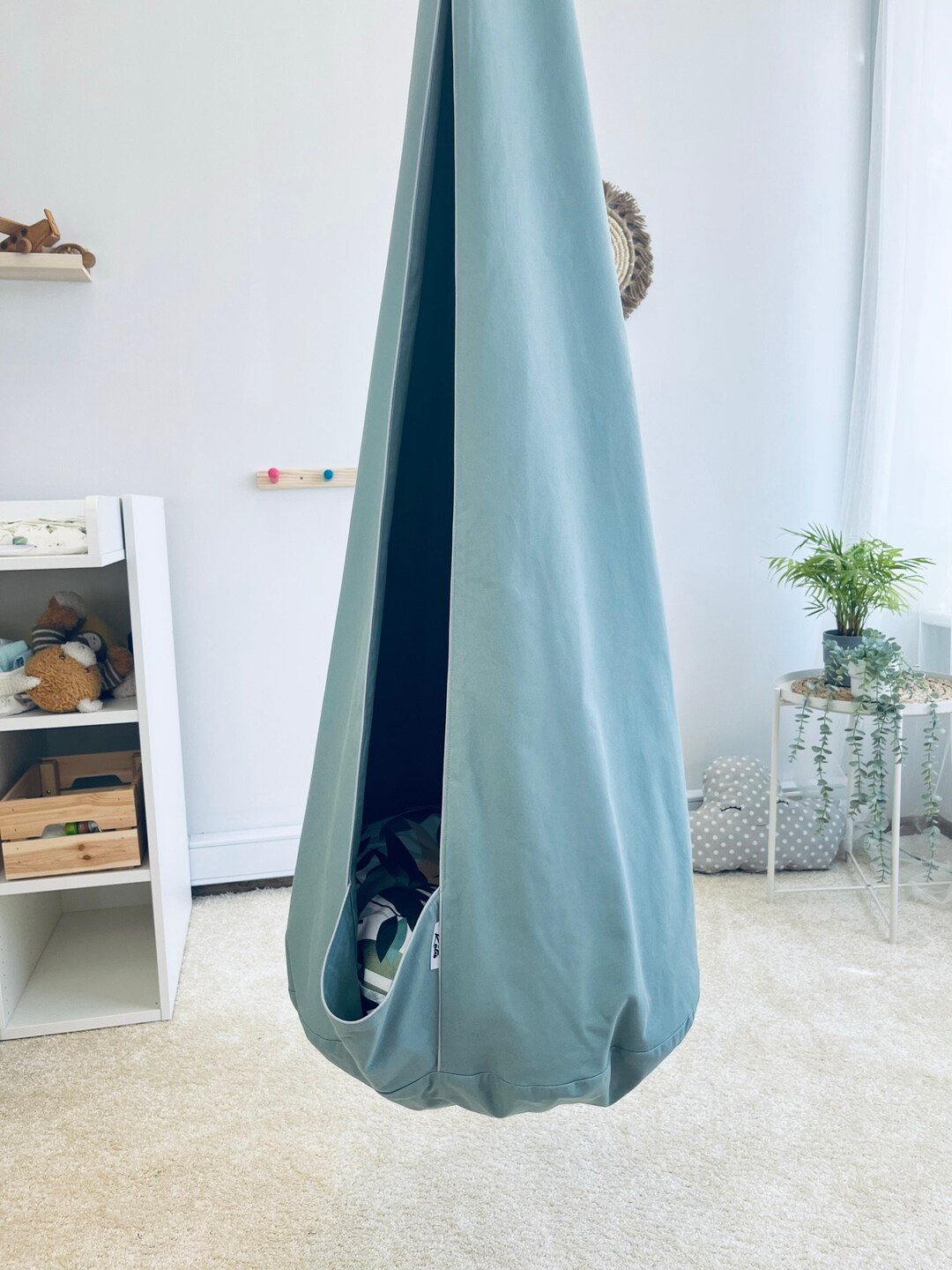 Cocoon Pod Swing, Kids Hammock Swing, Hanging Children Swing, Indoor ...