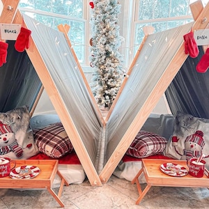 Slumber Party Tent, Teepee Tent for Kid, Sleepover, Wooden Teepee Den ...