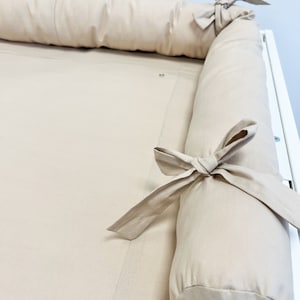 Beige Changing Mat in Fabric, Changing Pad With Accessory Baskets, Baby ...