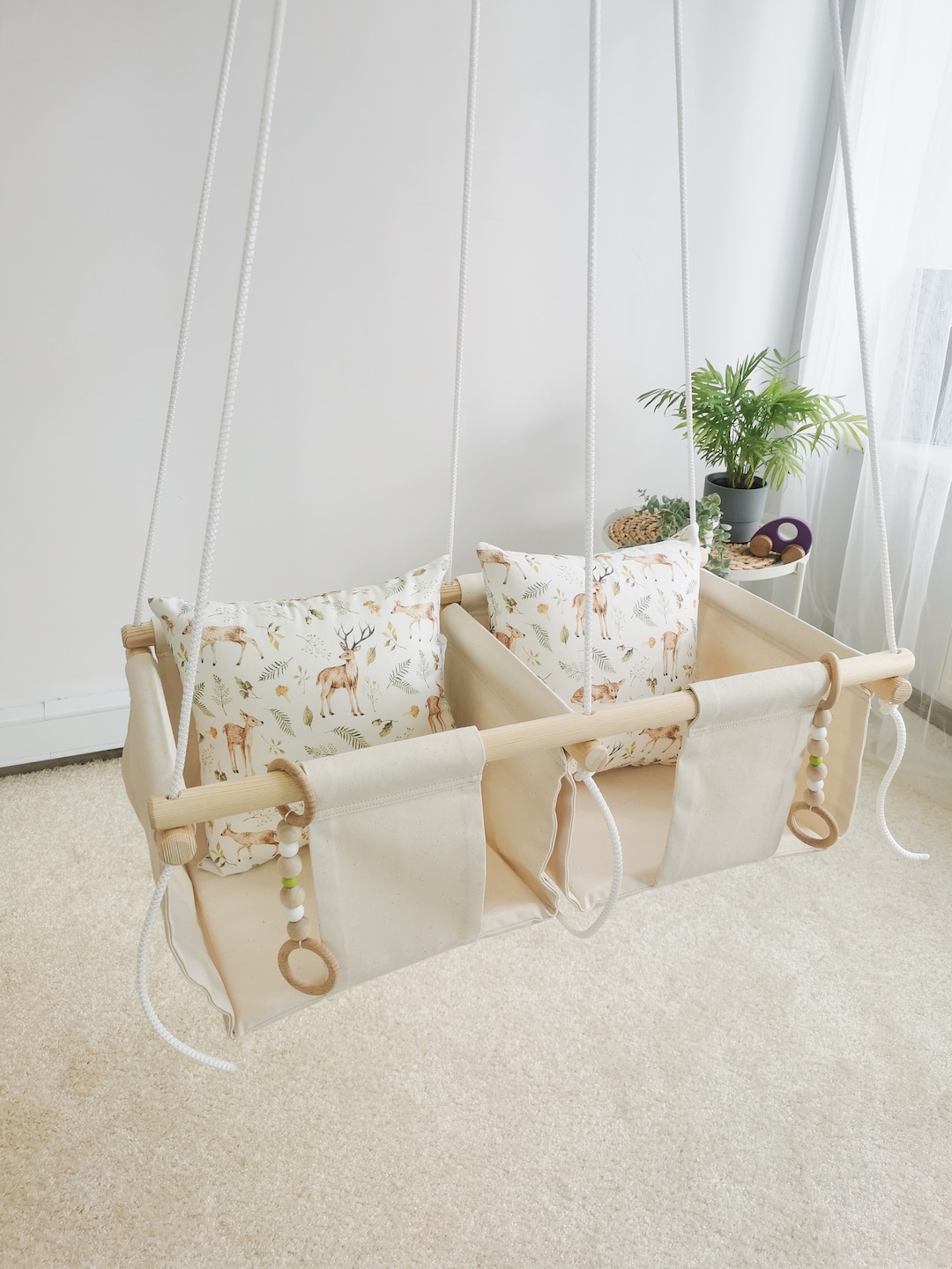Gift for Twins, Swing Twin Kids, Indoor Swing, Outdoor Porch Swing ...