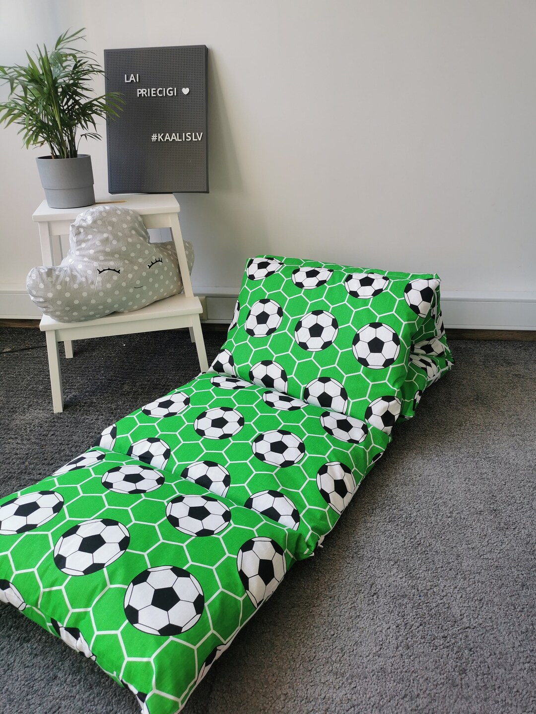 Football Pillow Bed, Boys Room, Tent Sleepover, Camping Set, Kids Rest ...