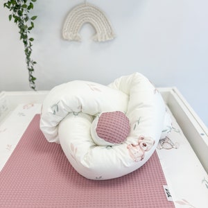 Pink Changing Mat in Fabric, Changing Pad With Accessory Baskets, Baby ...