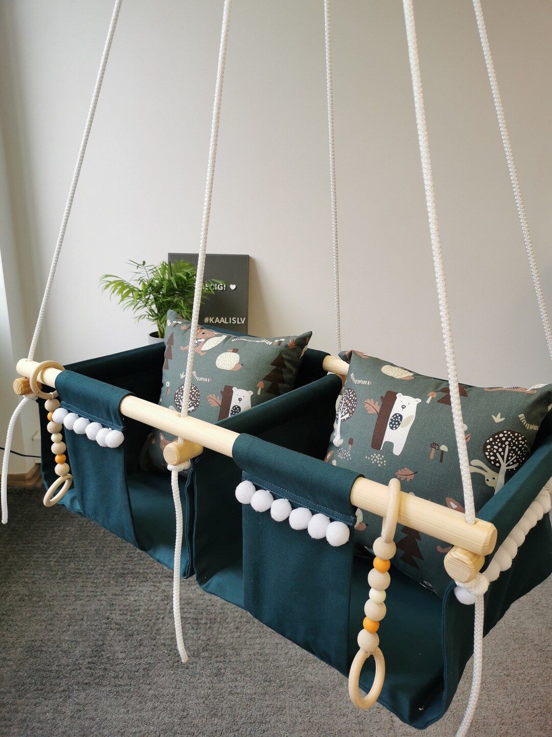 Swing for Twins, Twins 1st Birthday Gift, Twin Hammock Indoor Swing ...