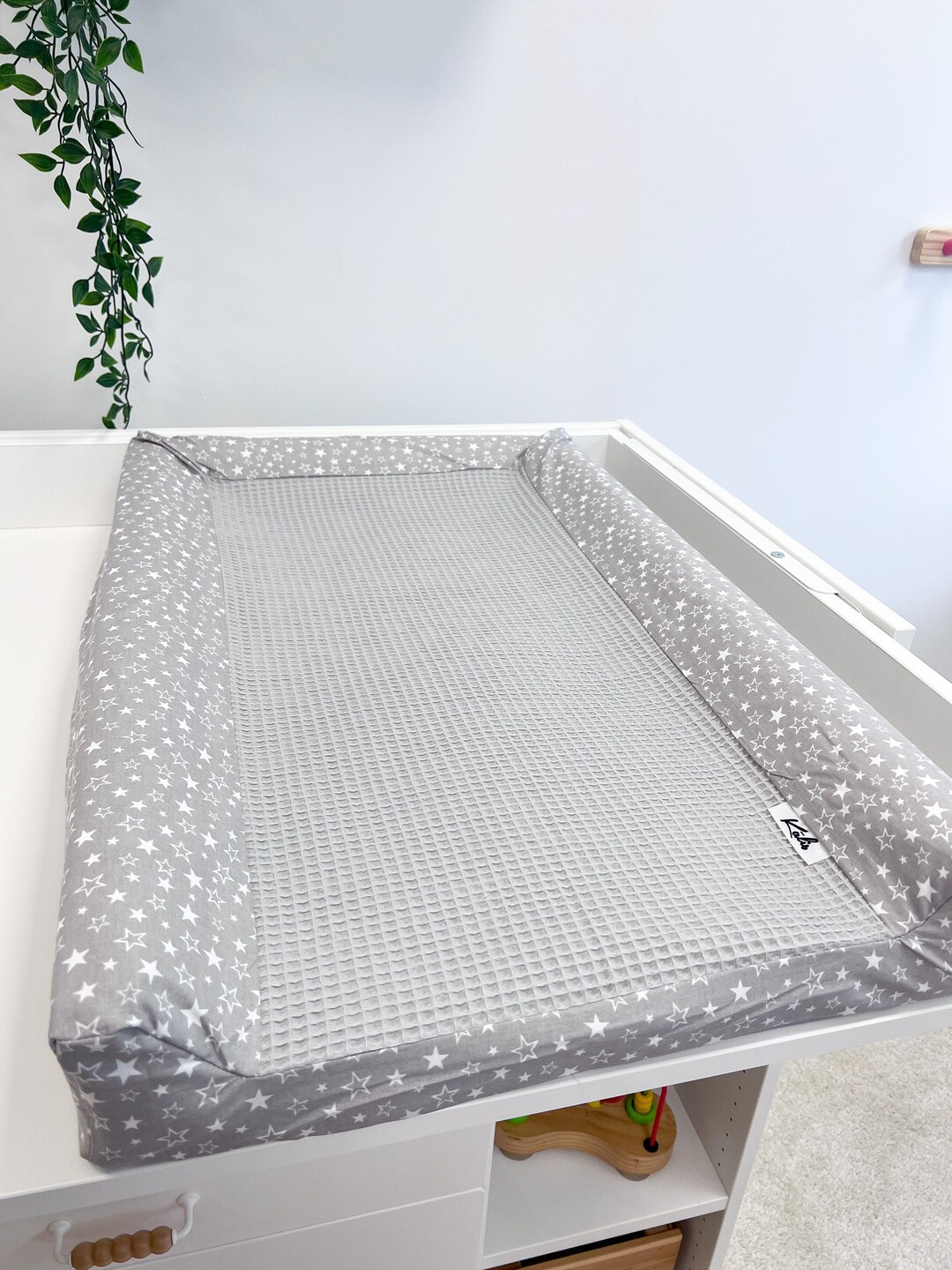 GRAY Changing Mat Cover, Table Tray, Changing Table Topper, Fabric ...