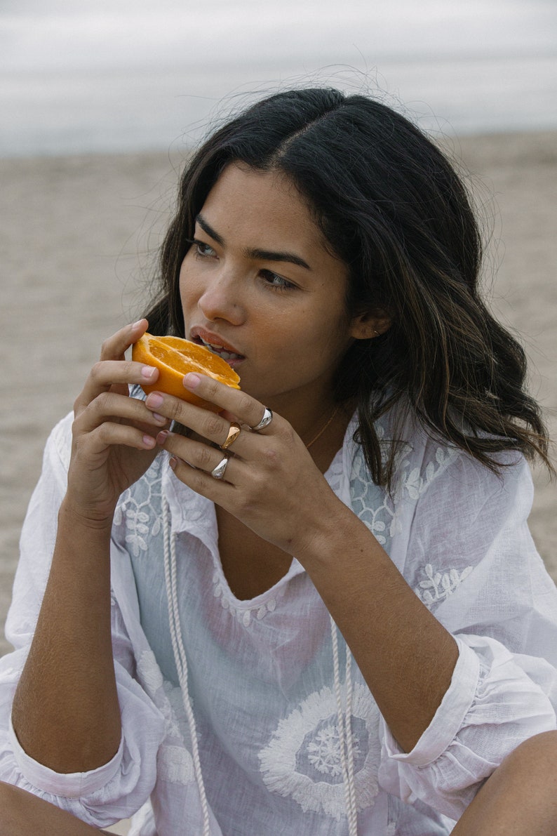 Engraved Moon Ring in 14K Gold Plated Brass Astrology - Etsy