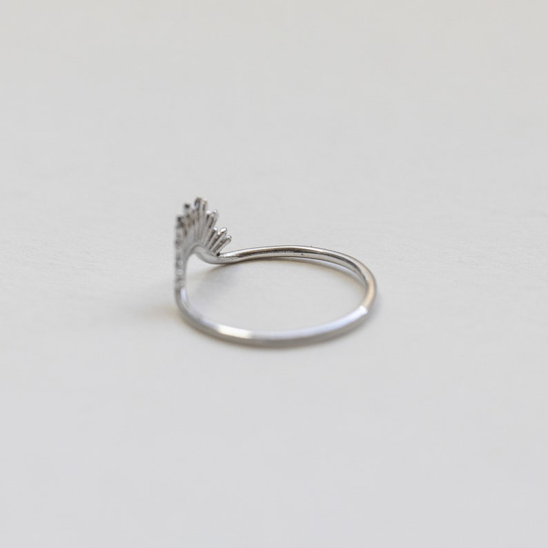 Rising Sun Ring in Rhodium Plated Sterling Silver Astrology - Etsy