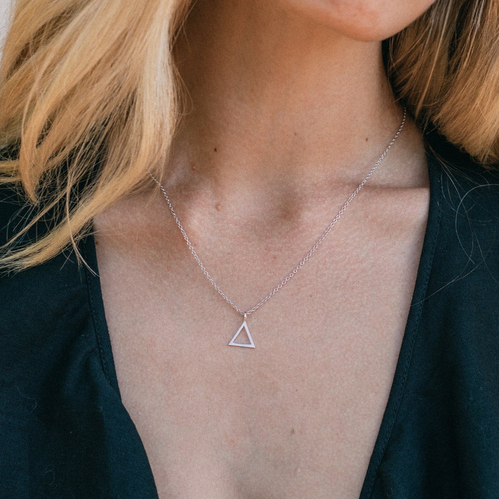 Element Necklace in Sterling Silver Earth Necklace Air - Etsy