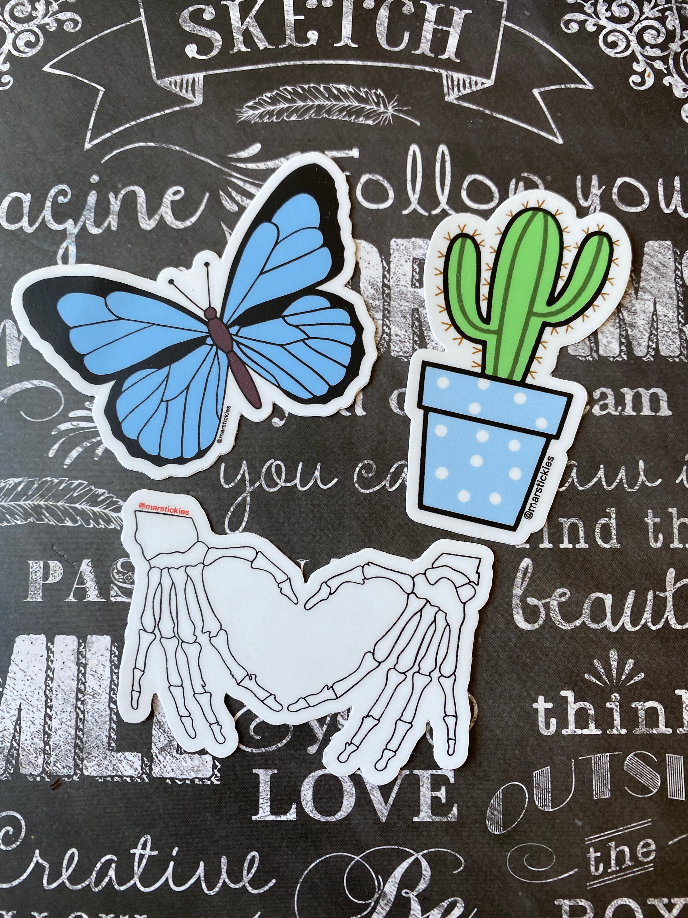 Skeleton Heart Sticker - Etsy