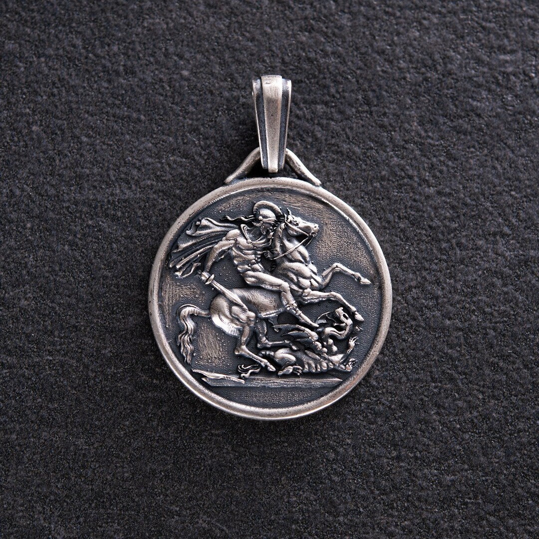 George the Victorious Saint George Pendant St George - Etsy