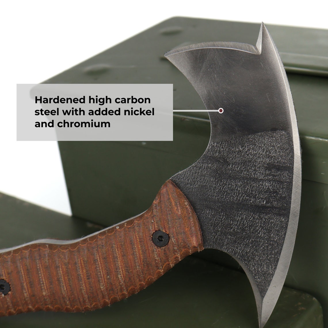 Hand-forged Tactical Tomahawk Axe High Carbon 4340 Steel Throwing ...