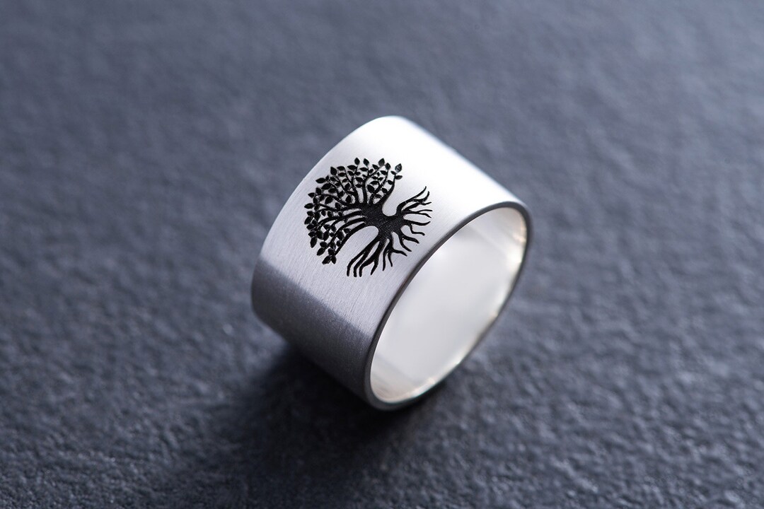 Tree of Life Ring Silver Yggdrasil Handmade Unisex Ring - Etsy