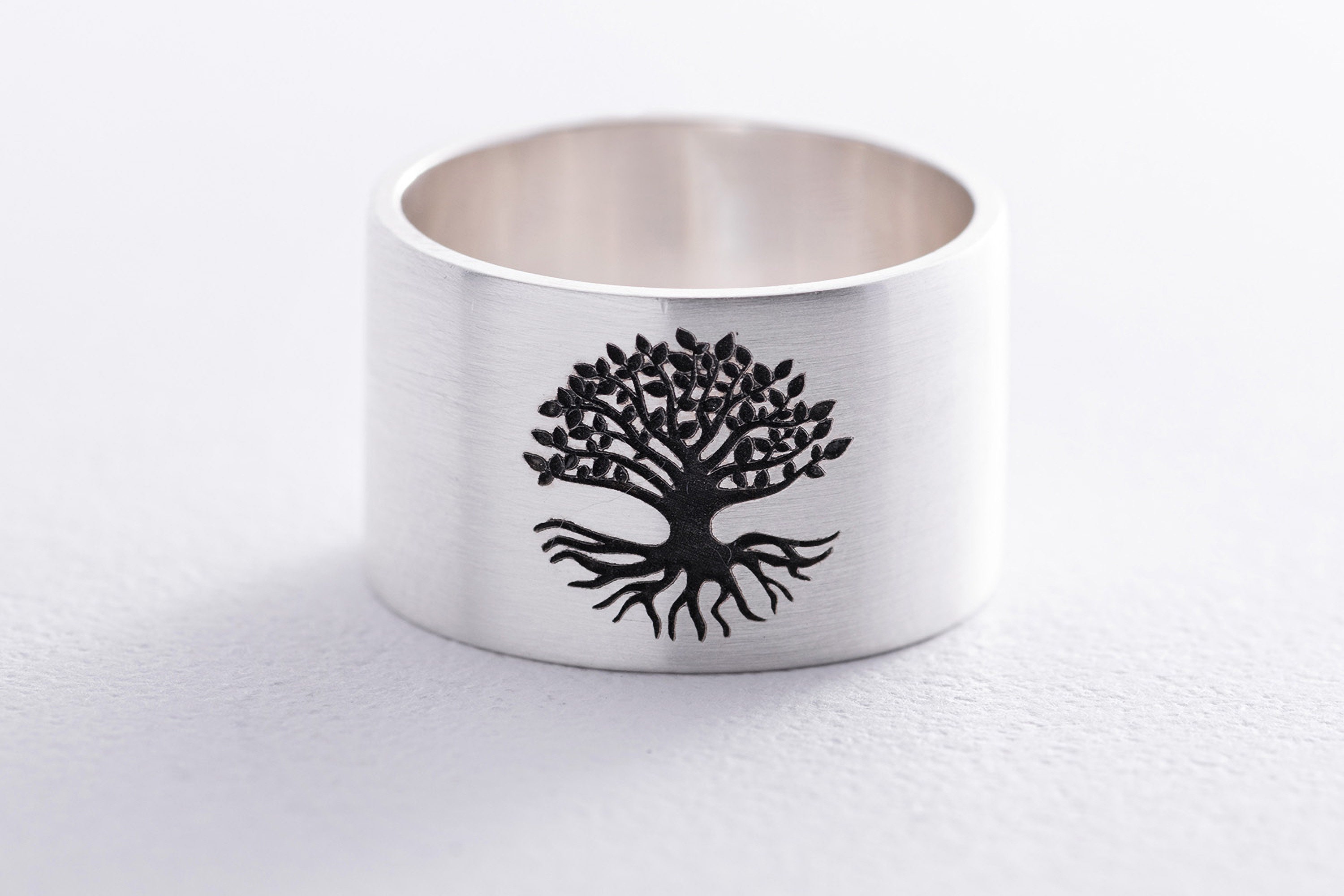 Tree of Life Ring Silver Yggdrasil Handmade Unisex Ring - Etsy