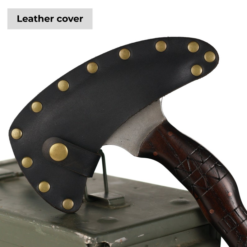 Tactical Tomahawk Ax With Kydex or Leather Sheath 13.8 Throwing Hatchet ...