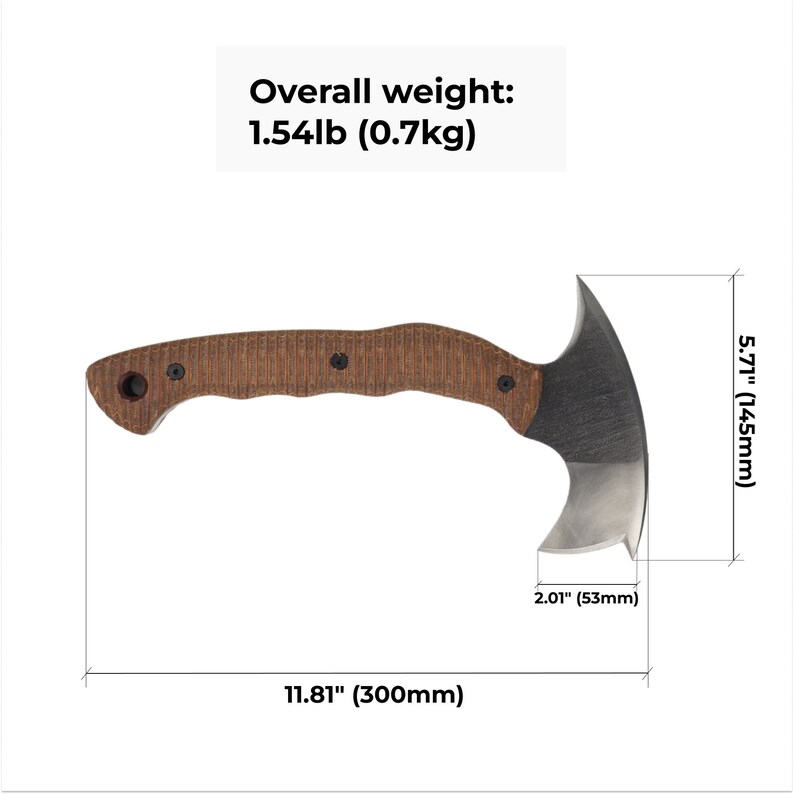 Hand-forged Tactical Tomahawk Axe High Carbon 4340 Steel Throwing ...