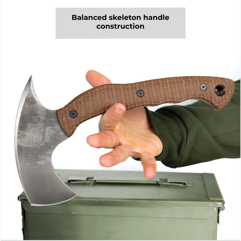 Tactical Tomahawk Axe 11.8 Hand-forged Battle-ready Ax Throwing Hatchet ...