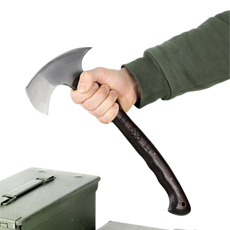 Tactical Tomahawk Ax With Kydex or Leather Sheath 13.8 Throwing Hatchet ...