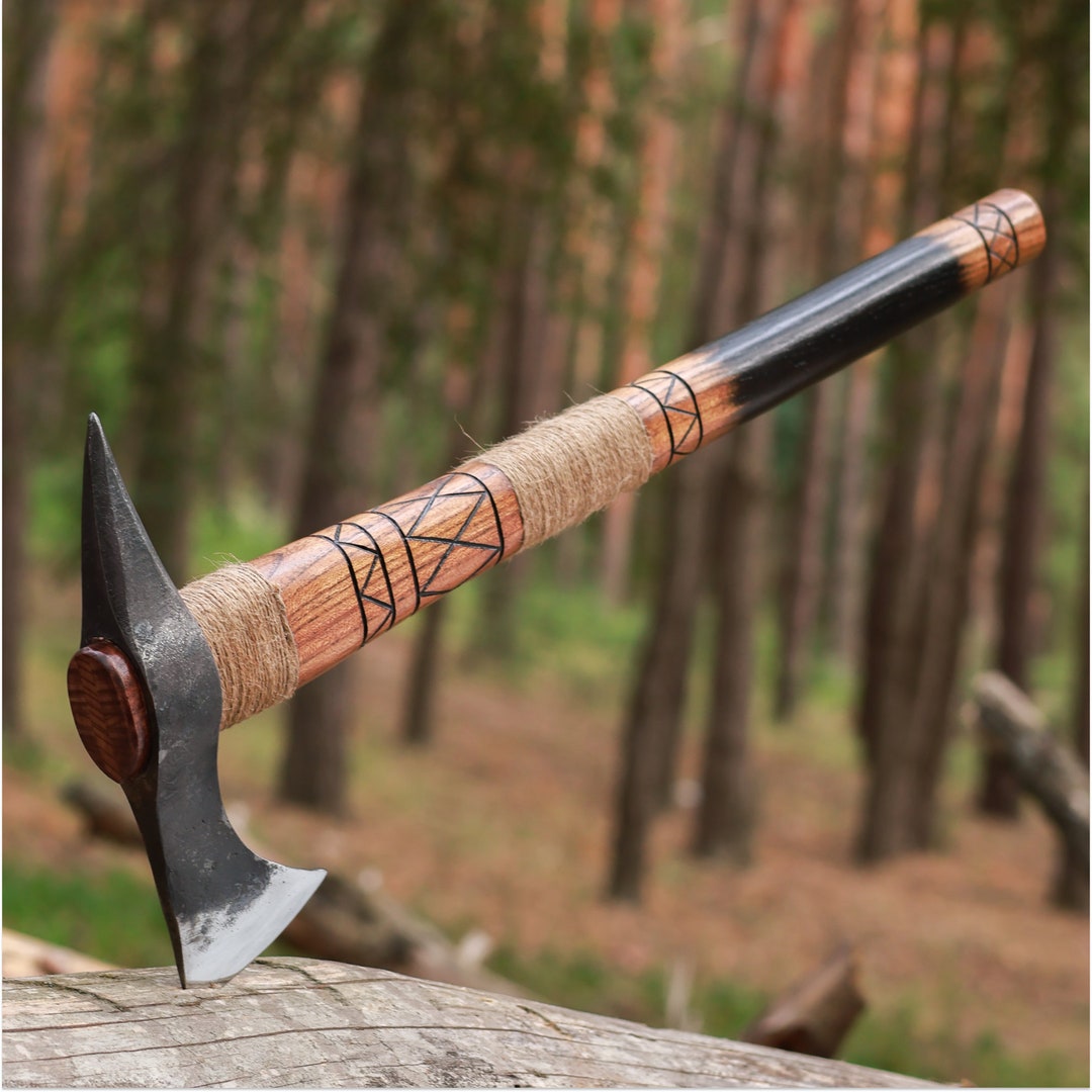 Hand-forged Tomahawk Axe Native American Hatchet W108 High Carbon Steel ...