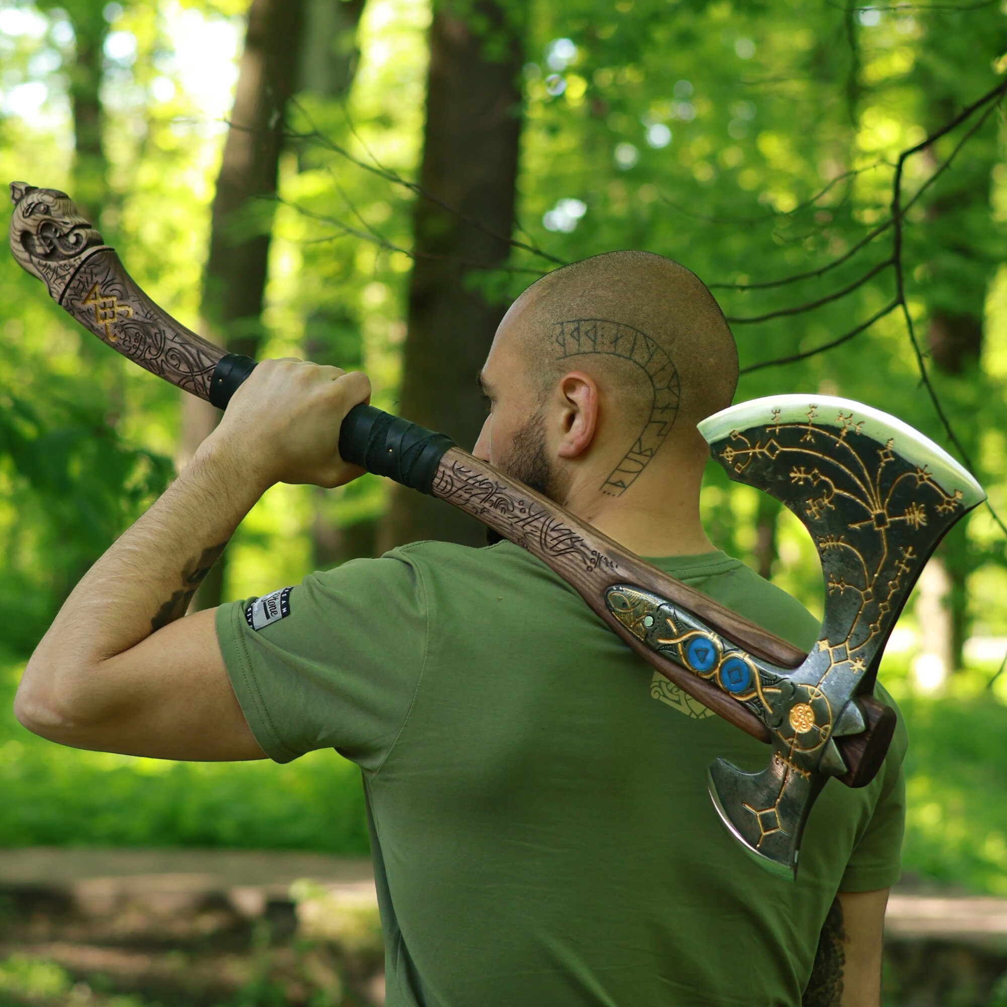 Leviathan Axe GOW , Inspired by Kratos High Carbon Steel Blade, 36 Ash ...