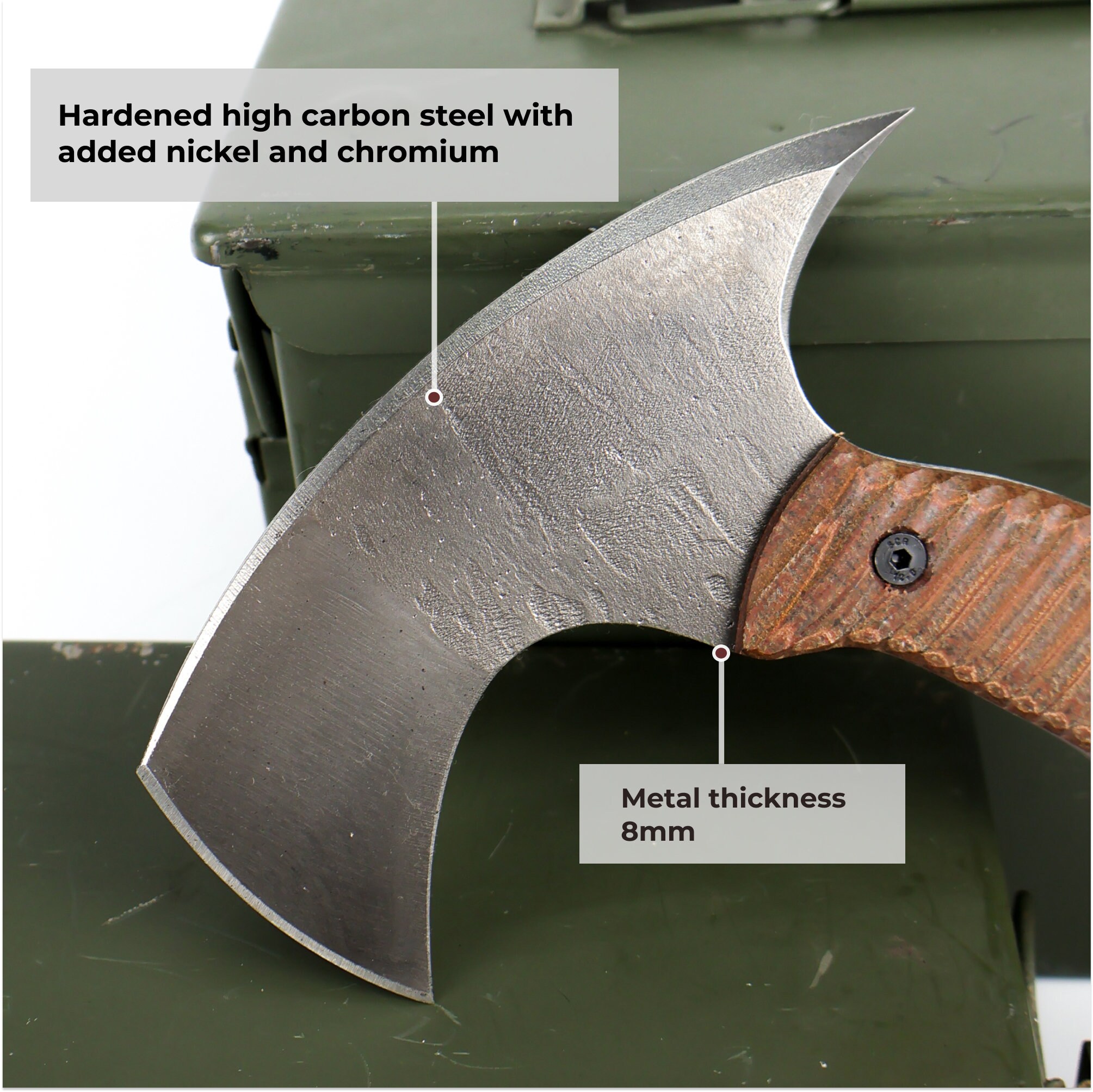 Tactical Tomahawk Axe 11.8 Hand-forged Battle-ready Ax Throwing Hatchet ...