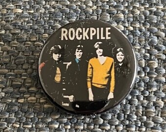 Rockpile Pin/button Circa 1980s Vintage Original Billy Bremner Dave ...