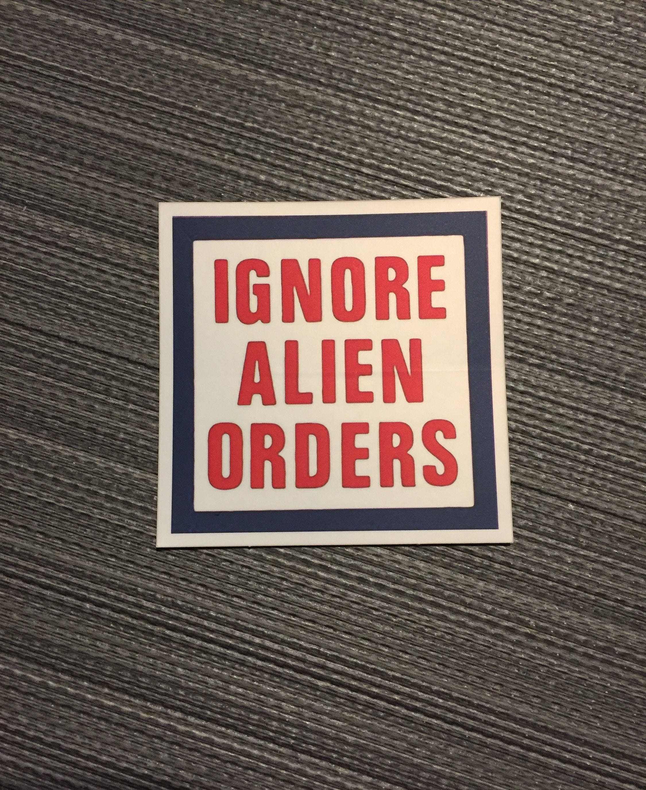 Clash IGNORE ALIEN ORDERS 3" Square Sticker Strummer - Etsy