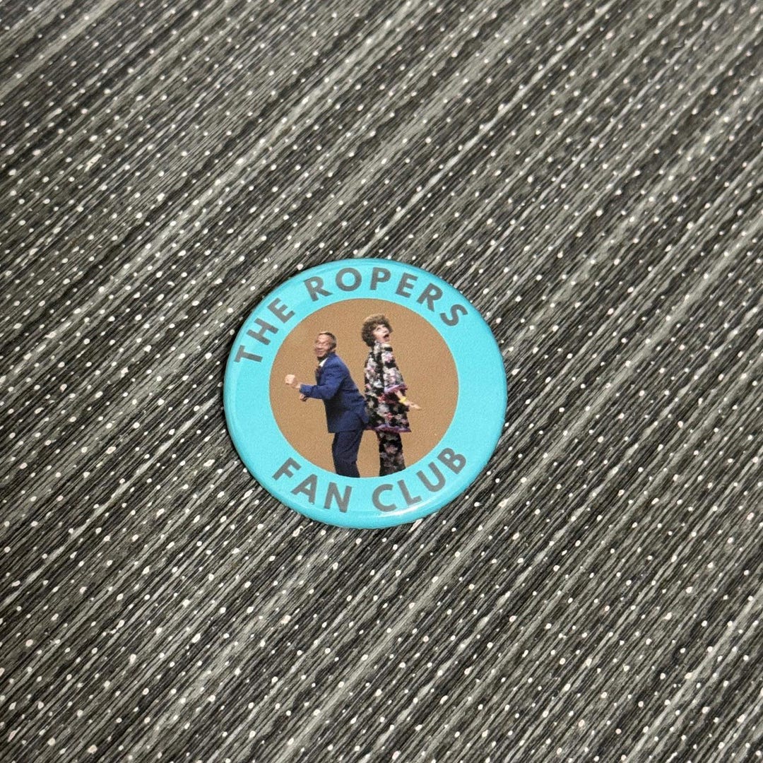 ROPERS Fan Club Three's Company 1.50" Pin Button Helen & Stanley Roper - Etsy
